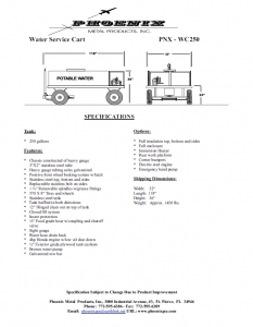 WC250 Potable Water Service Cart - Core Inc.
